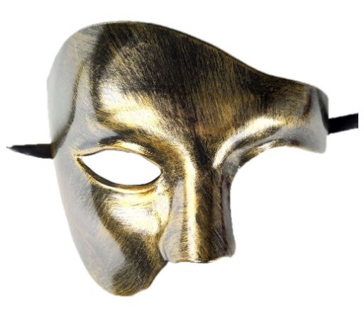 HULIANFU PVC Steampunk Phantom Masquerade Cosplay Mask Plastic Half Fa ...